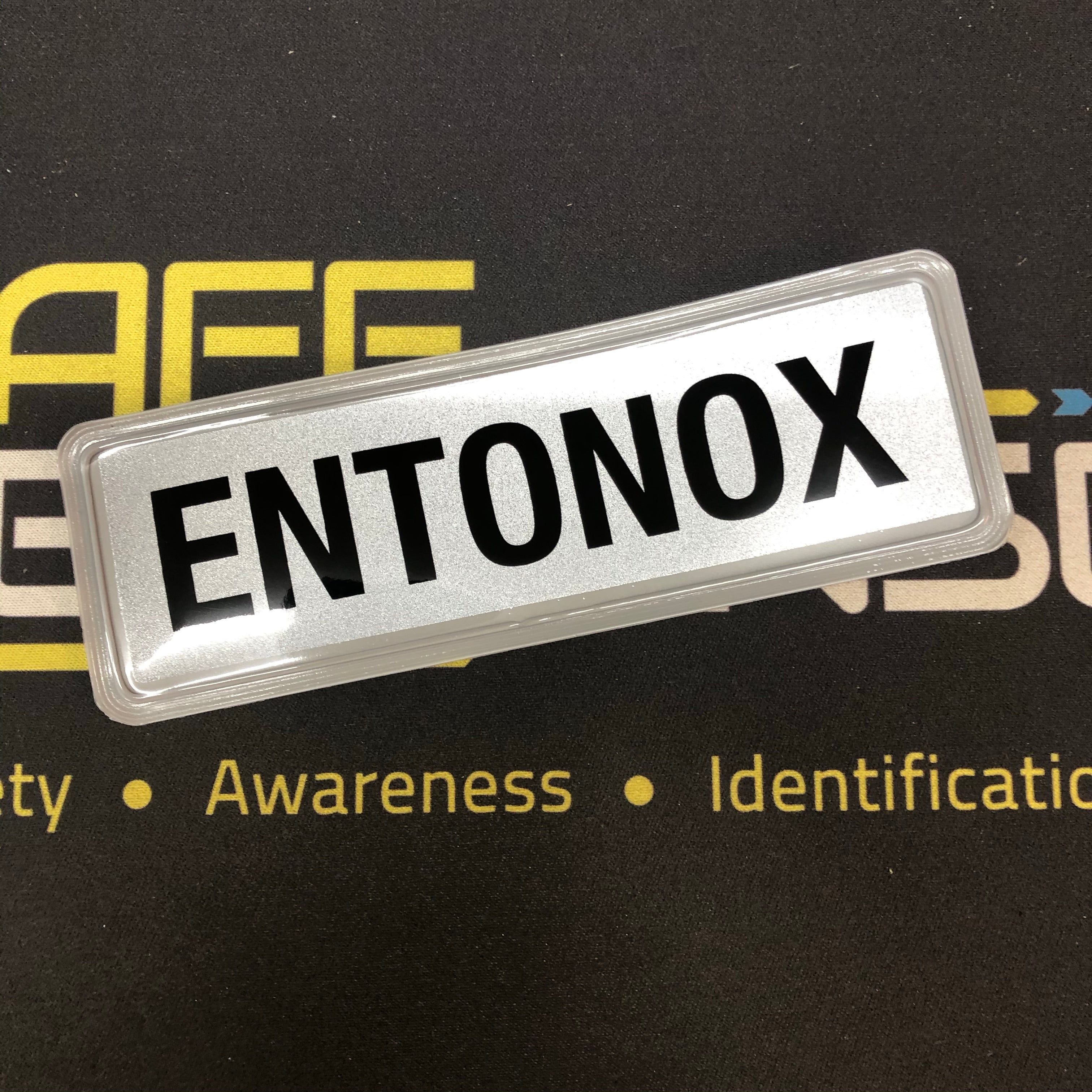 ENTONOX Digitally Printed Encapsulated Badge Safe Response UK ENTONOX Digitally Printed Encapsulated Badge Safe Response UK