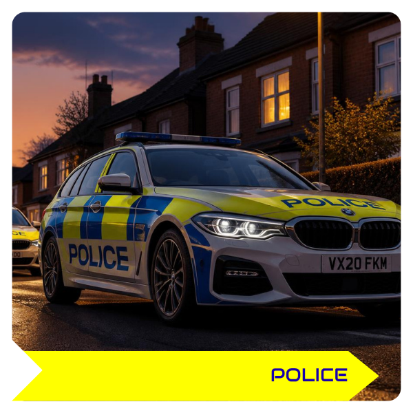 Safe Response-Univisor Sun Visor Signs, Blue Light Vehicle Conversions ...
