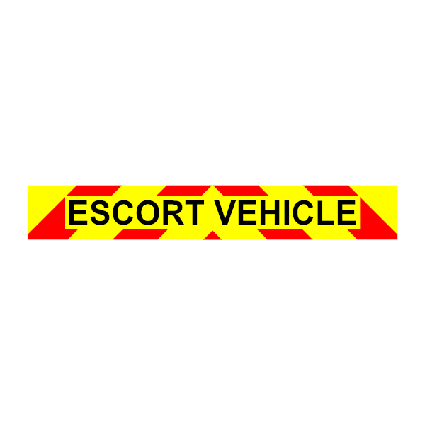 Reflective Rear Chevron - ESCORT VEHICLE – Safe Response UK