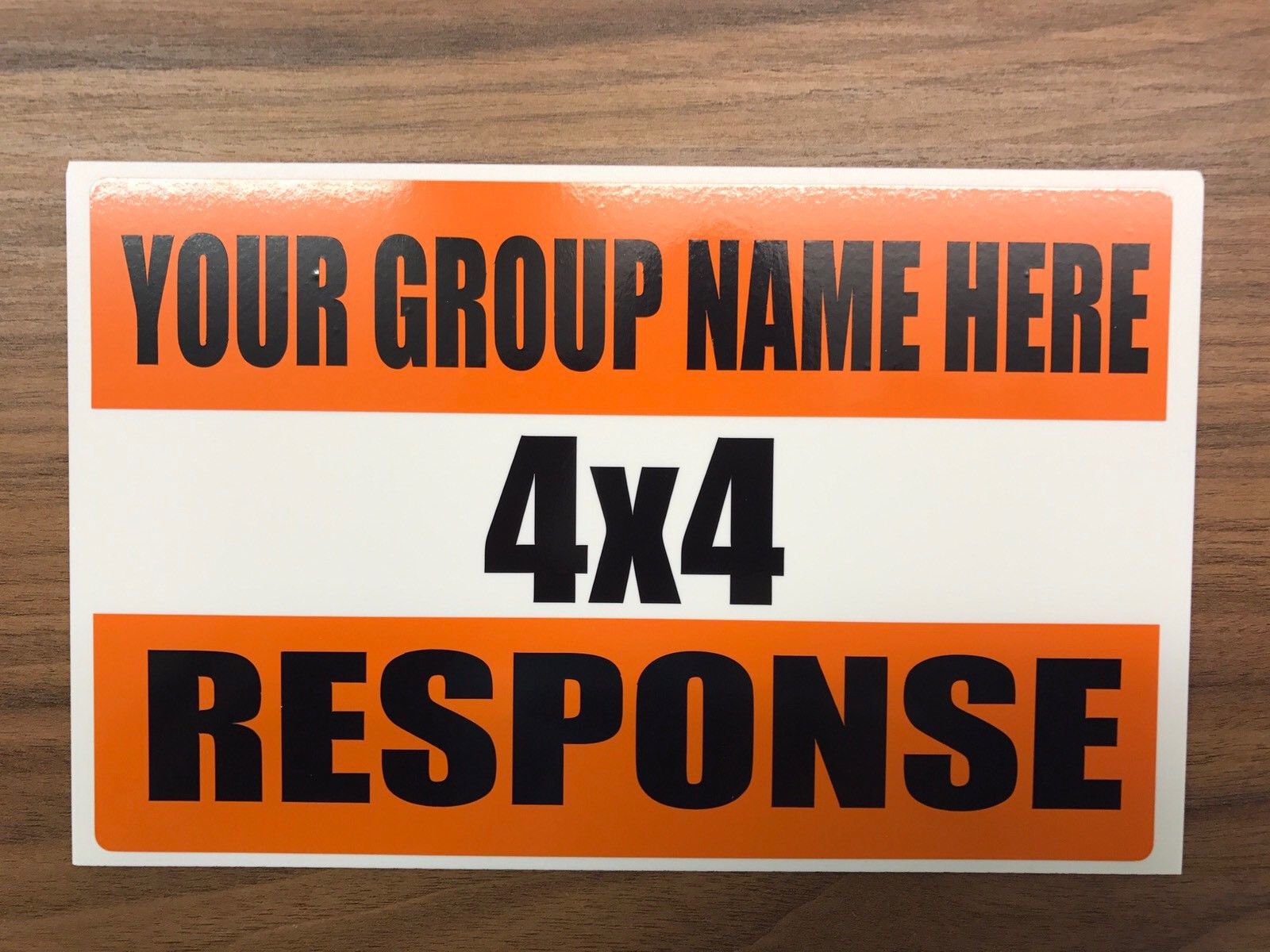 4x4 Response logo with Your Group Name (MG021) – Safe Response UK