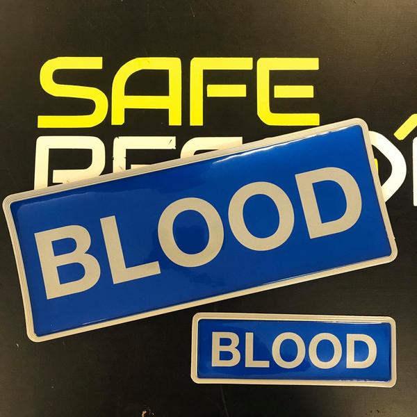 Reflective Badge - BLOOD – Safe Response UK