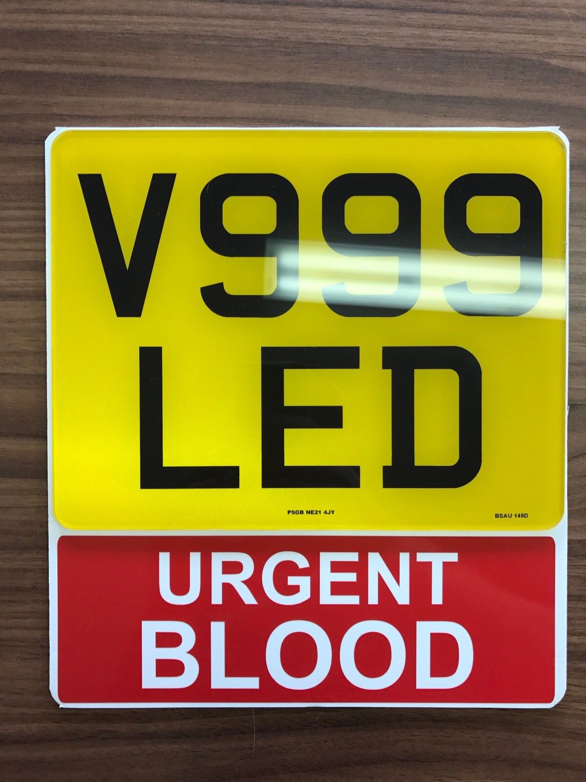 Motorcycle Number Plate Extension - URGENT BLOOD – Safe Response UK