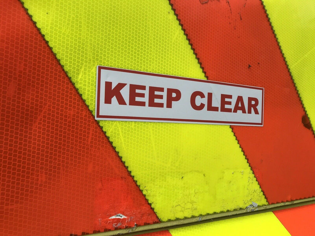 Sticker KEEP CLEAR 250mm – Safe Response UK