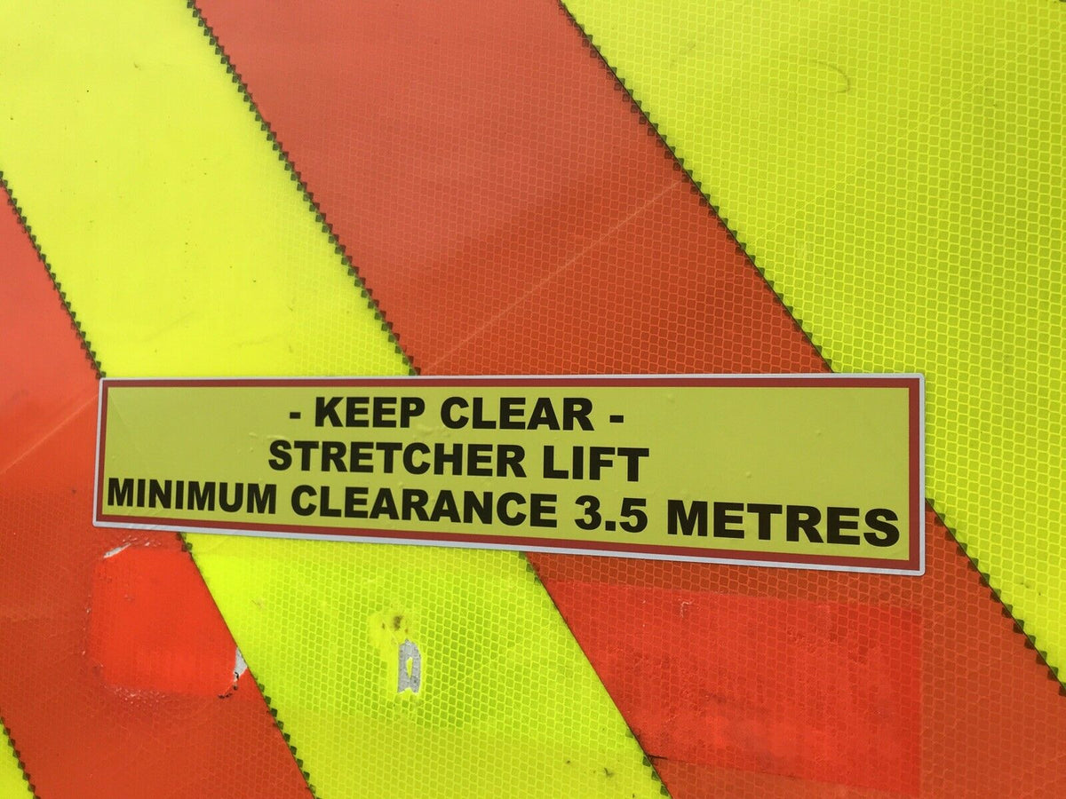 Sticker KEEP CLEAR STRETCHER 400mm – Safe Response UK